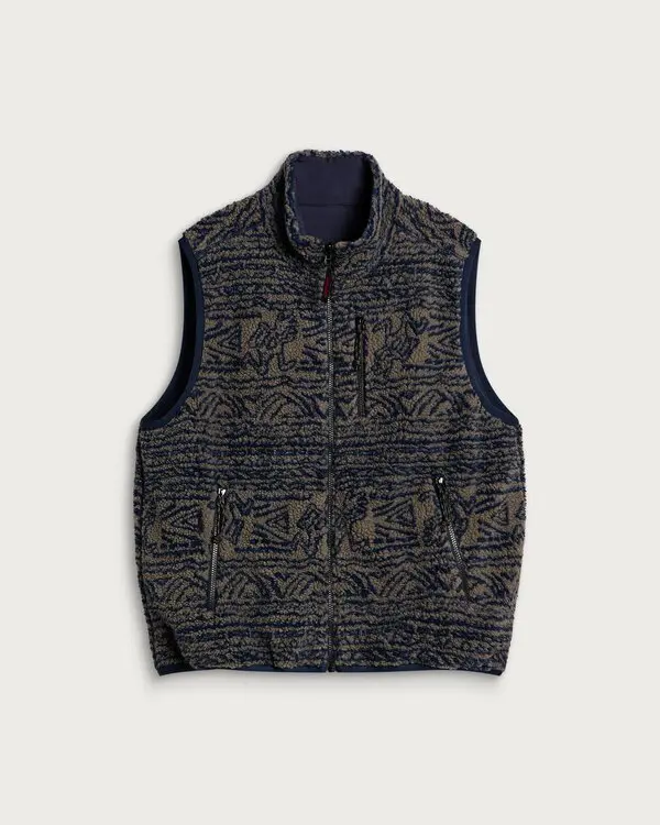 THISISNEVERTHAT X Gramicci Reversible Fleece Vest Jacket - Navy