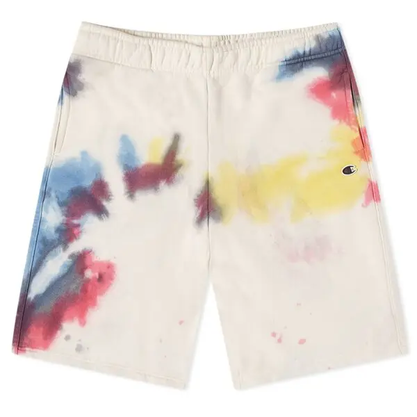 Champion Natural Tie Dye Raw Sweat Shorts