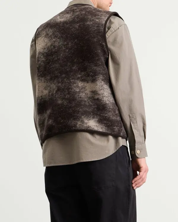 Universal Works Cloud Camo Knit Zip Gilet Jacket