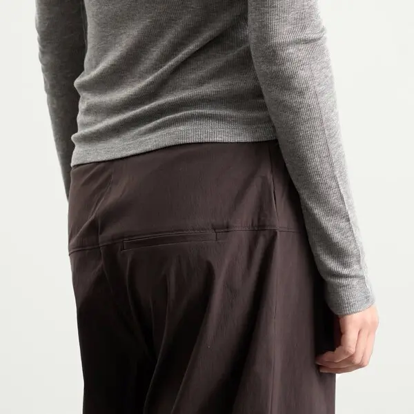 ST. AGNI Relaxed Pleat Pants - Bark