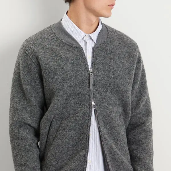 Universal Works Wool Fleece Zip Bomber Presented Jacket