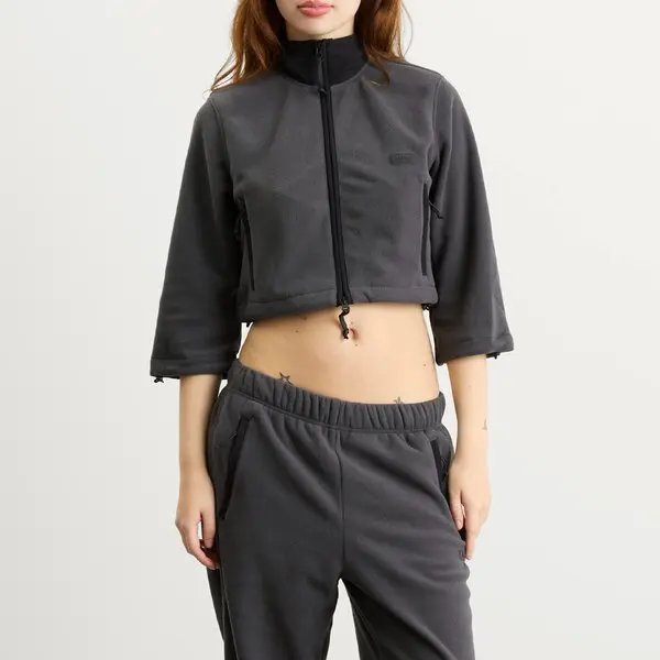 SKIMS Fleece Lounge Shrunken Zip Up Jacket