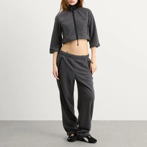 SKIMS Fleece Lounge Shrunken Zip Up Jacket