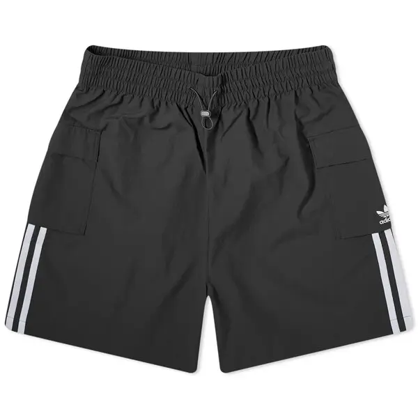 Adidas 3 Stripe Cargo Shorts - Black