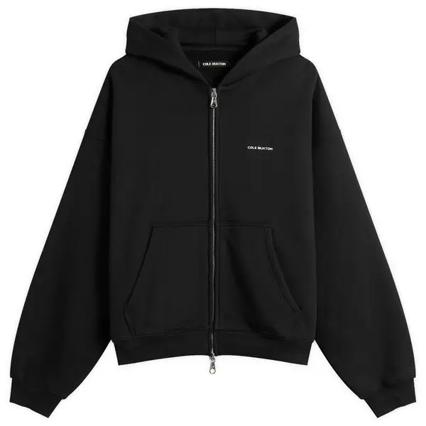 COLE BUXTON Vintage Mini Logo Zip Hoodie - Black