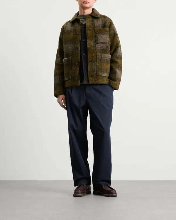 Universal Works Techno Melton Check Tag Jacket