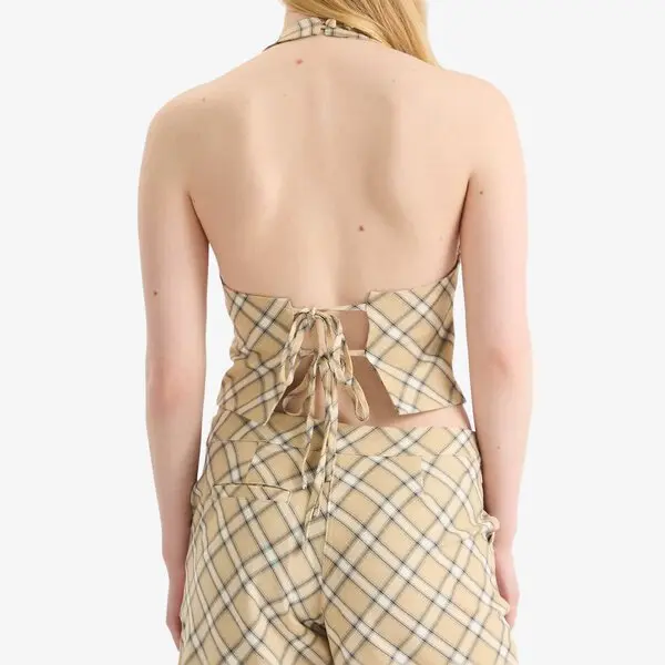 HOUSE OF SUNNY Sloane Check Waistcoat | Polyester/viscose/elastane | End Clothing