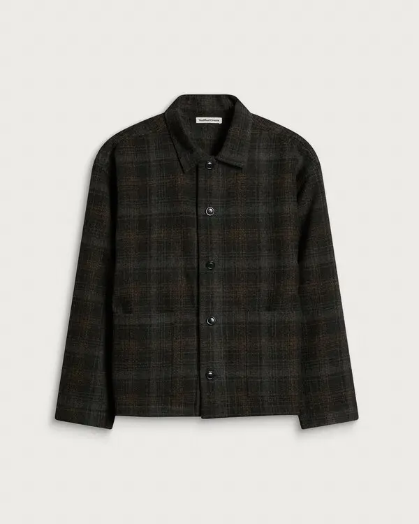 You Must Create Wool Check Pj Overshirt