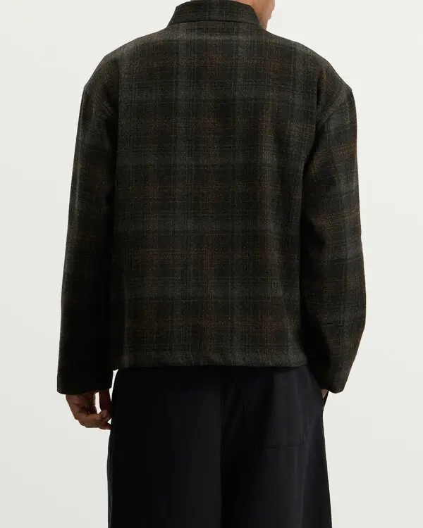 You Must Create Wool Check Pj Overshirt