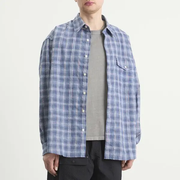 FRIZMWORKS Uneven Check Shirt