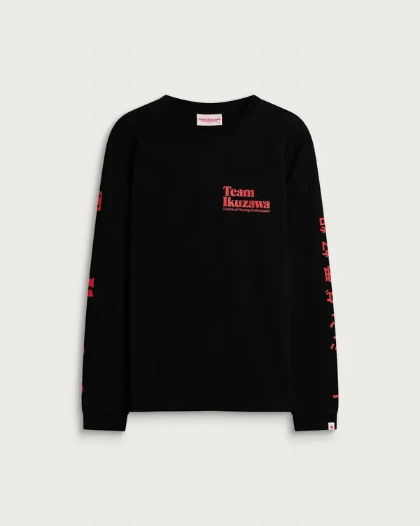 TEAM IKUZAWA Aikou-gumi Long Sleeve T-shirt Exclusive - Black
