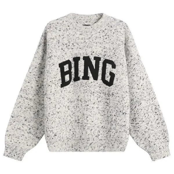 ANINE BING Sydney Crew Sweatshirt - White/black