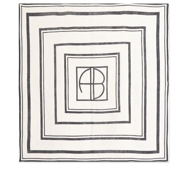 ANINE BING Eliza Monogram Sarong - Ivory/black Monogram