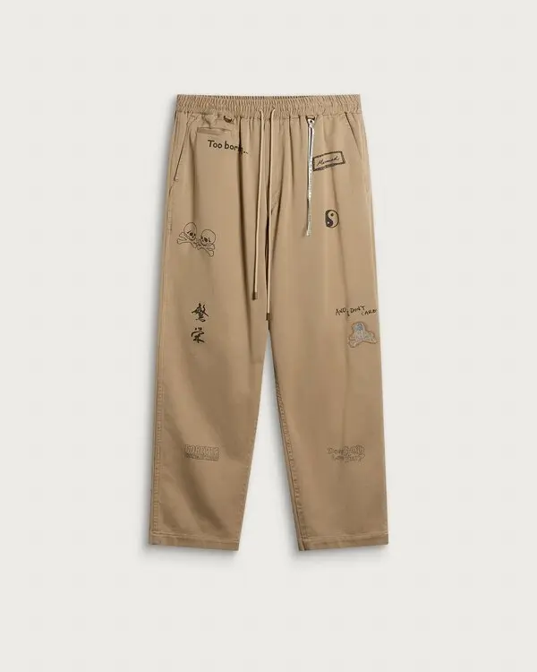 MASTERMIND WORLD Doodle Print Regular Easy Pants