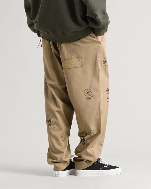 MASTERMIND WORLD Doodle Print Regular Easy Pants