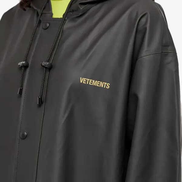 Vetements Iconic Logo Hooded Raincoat Jacket