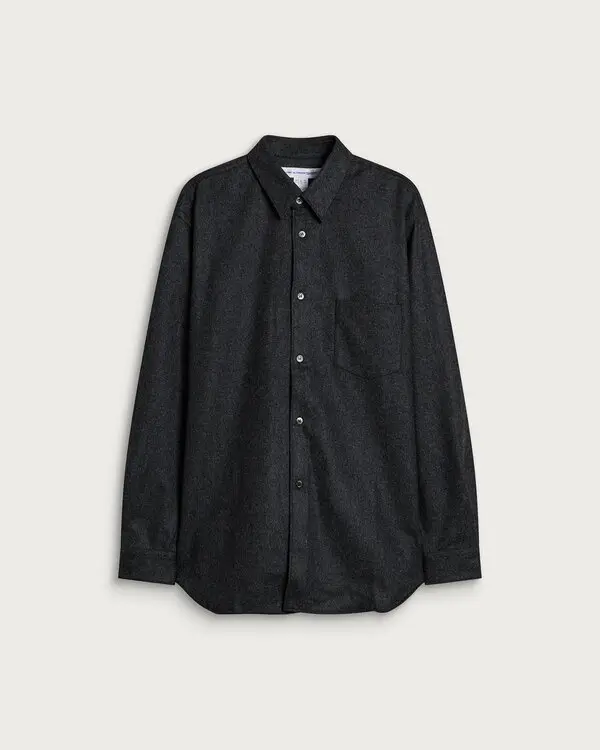 Comme Des Garçons Wool Nylon Flannel Shirt - Grey