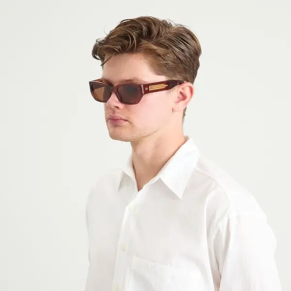 Bottega Veneta Bv1400s Intrecciato Wirecore Sunglasses