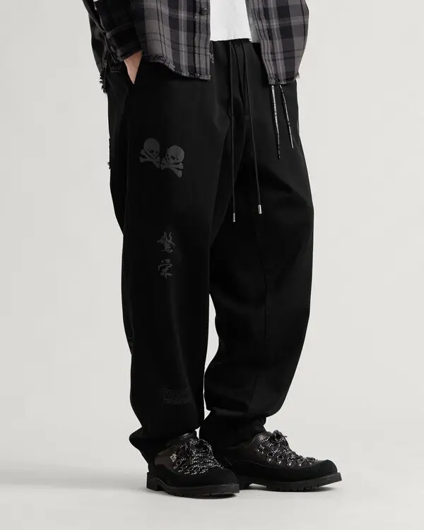 MASTERMIND WORLD Doodle Print Regular Easy Pants