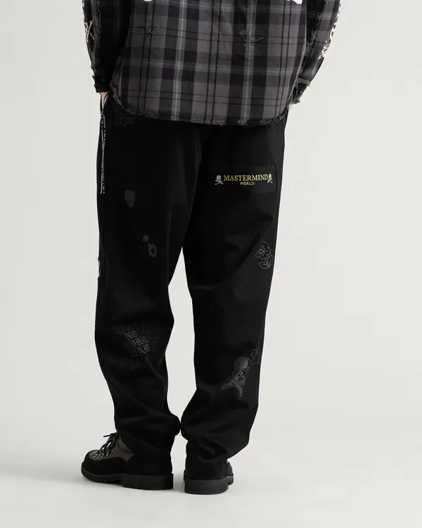 MASTERMIND WORLD Doodle Print Regular Easy Pants