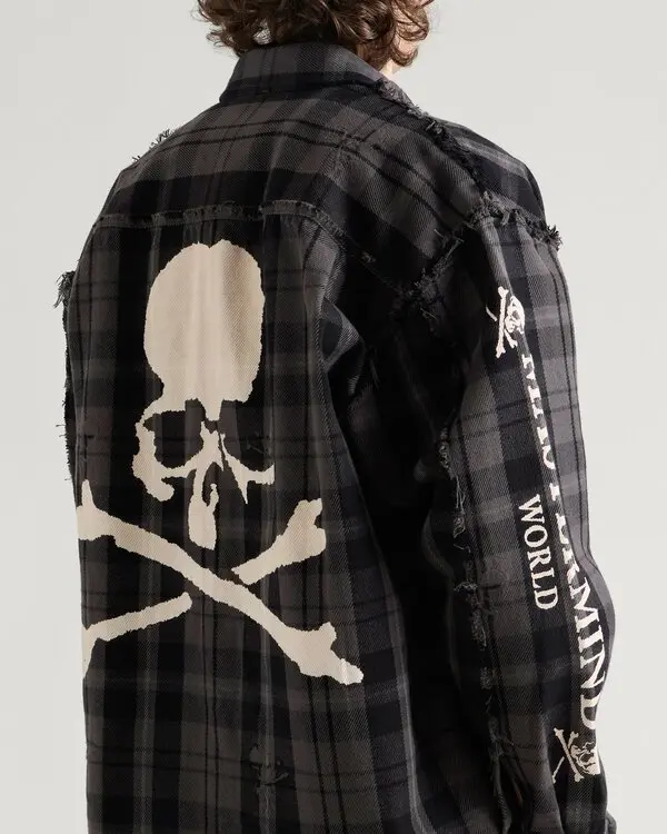 MASTERMIND WORLD Damaged Reversible Plaid Shirt