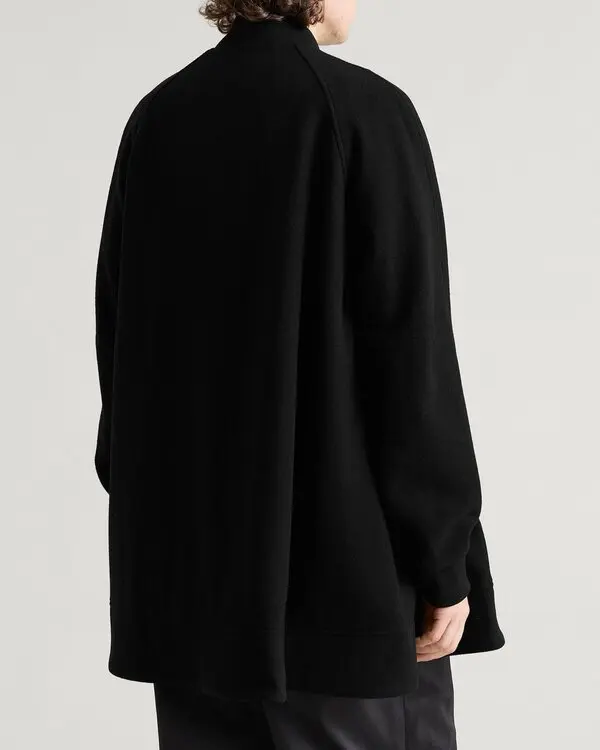 Comme Des Garçons Wool Nylon Asymmetric Long Bomber Ja Jacket | | Nylon/wool | End Clothing