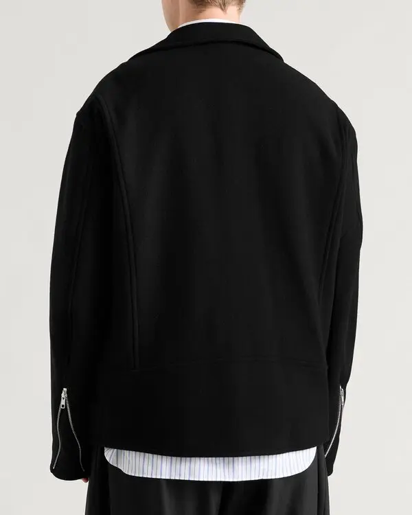 Comme Des Garçons Wool Gabardine Biker Jacket | | Nylon/wool | End Clothing