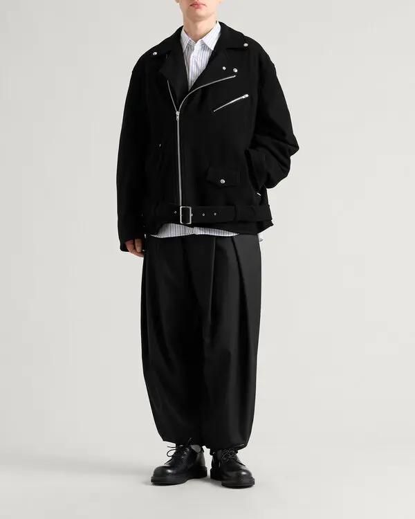 Comme Des Garçons Wool Gabardine Biker Jacket | | Nylon/wool | End Clothing