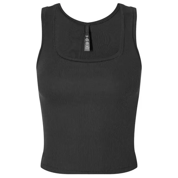 SKIMS Cotton Rib Tank - Soot