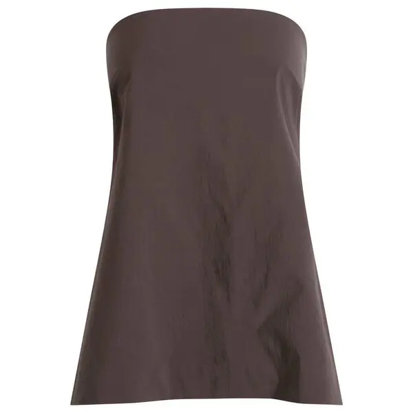 ST. AGNI Strapless Rouleau Tie Top