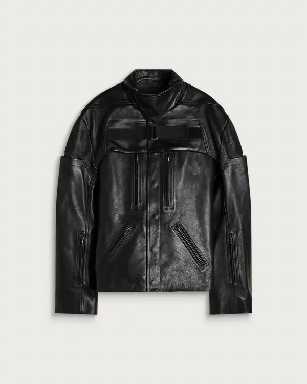 Rick Owens 2 Piece Leather Bomber Jacket