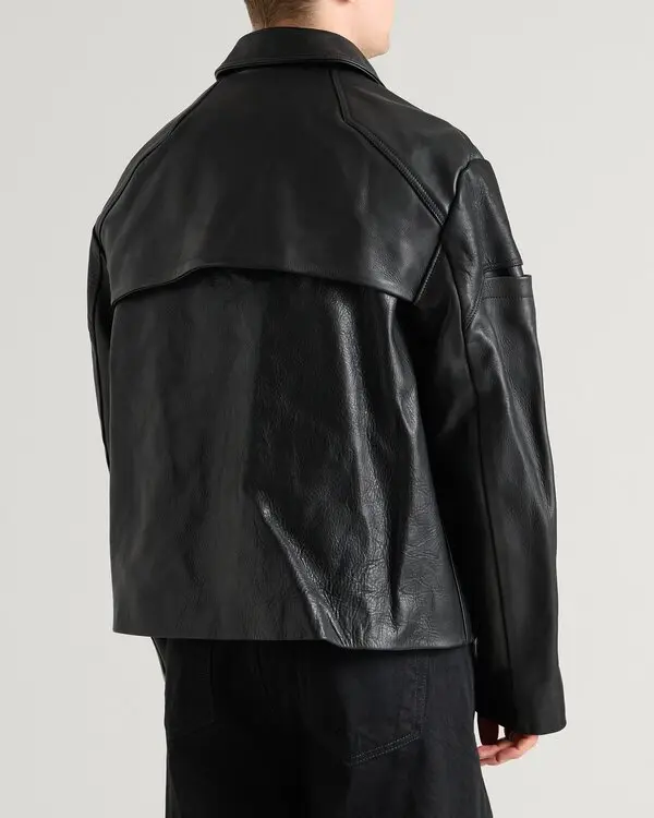 Rick Owens 2 Piece Leather Bomber Jacket