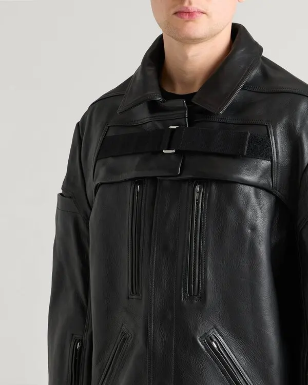 Rick Owens 2 Piece Leather Bomber Jacket