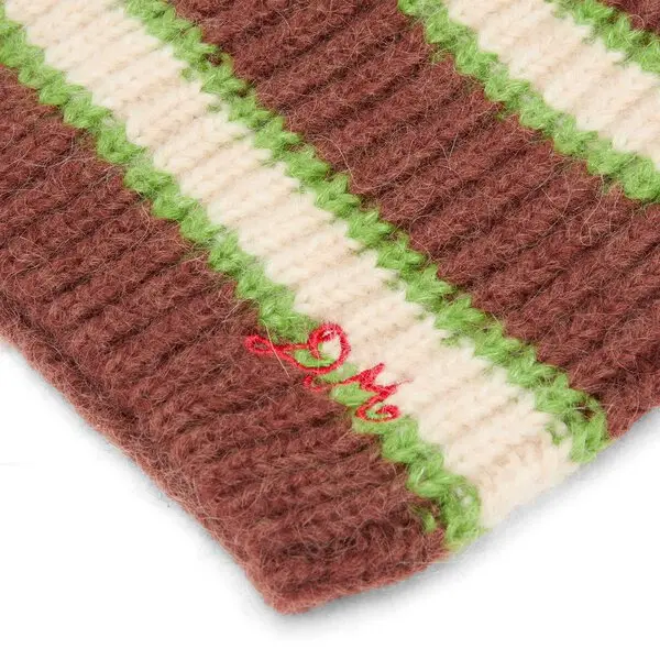DAMSON MADDER Stripe Beanie | Nylon/acrylic/wool | End Clothing