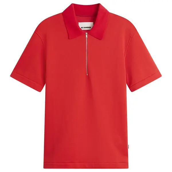 JIL SANDER Zip Shorts Sleeve Polo