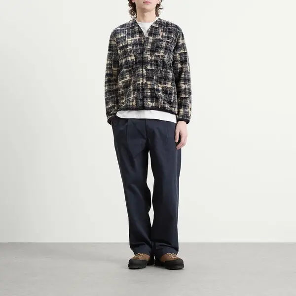 Universal Works Patch Check Fleece Cardigan