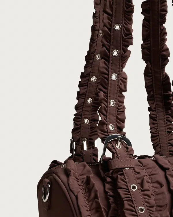 DAMSON MADDER Waverly Mini Ruffle Barrel Bag