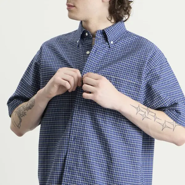 BEAMS Oxford Button Down Half Sleeve Shirt