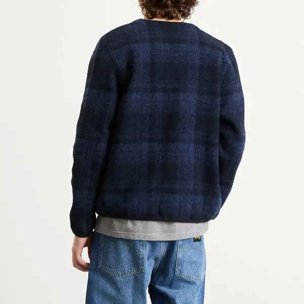 Universal Works Moh Check Fleece Cardigan