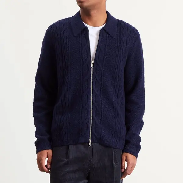 WAX LONDON Friar Zip Knit Jacket