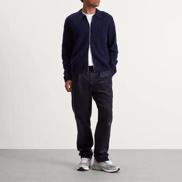 WAX LONDON Friar Zip Knit Jacket