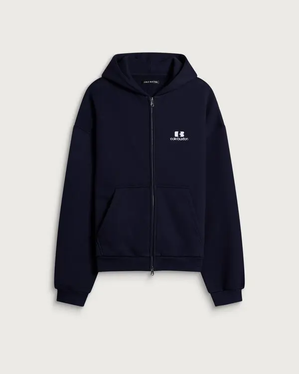 COLE BUXTON Icon Logo Zipped Hoodie - Navy