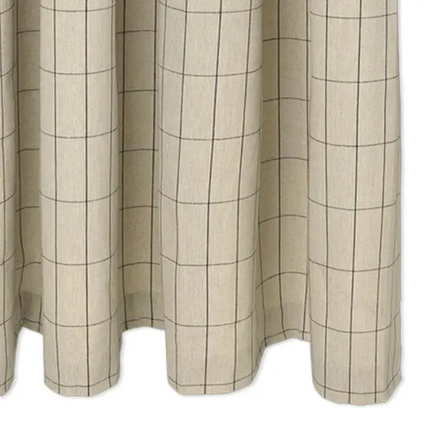 FERM LIVING Chambray Shower Curtain - Grid/sand
