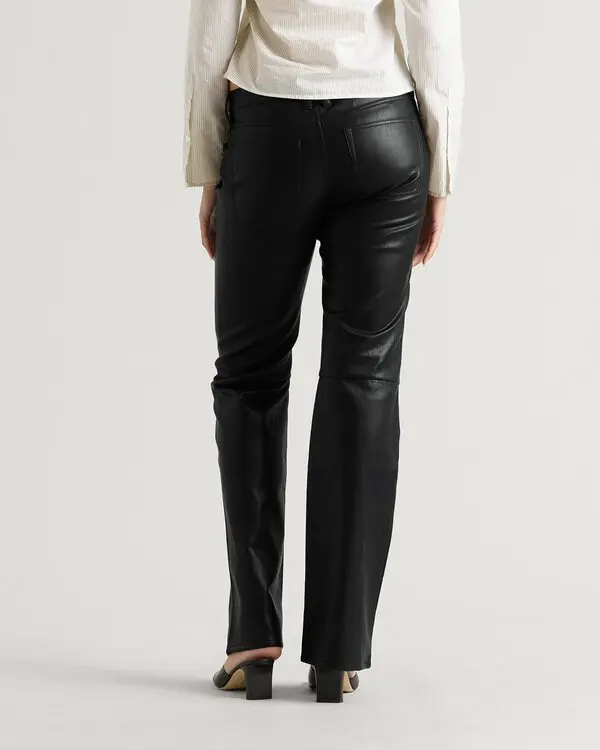 Good American Better Than Leather Low Rise Flare