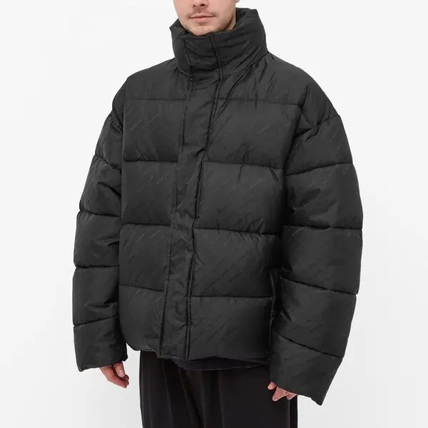 Balenciaga All Over Bb Logo Puffer Jacket