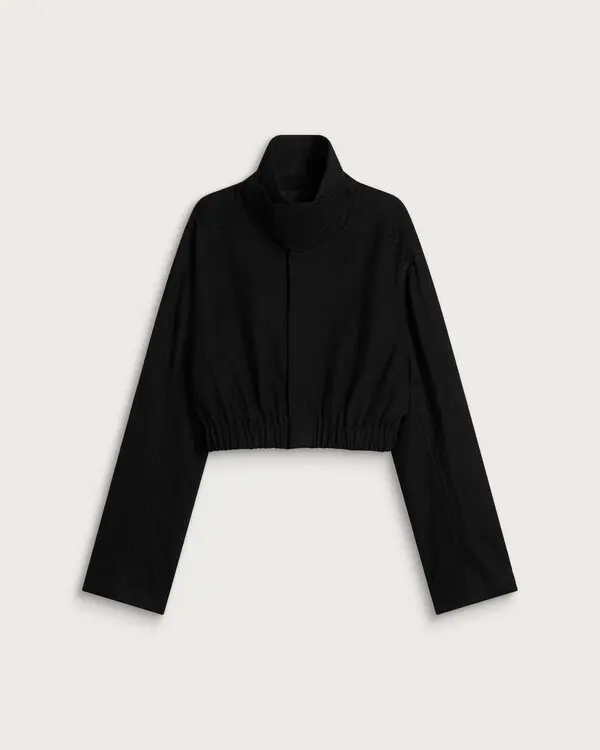 Rick Owens Collared Mac Shirt - Black