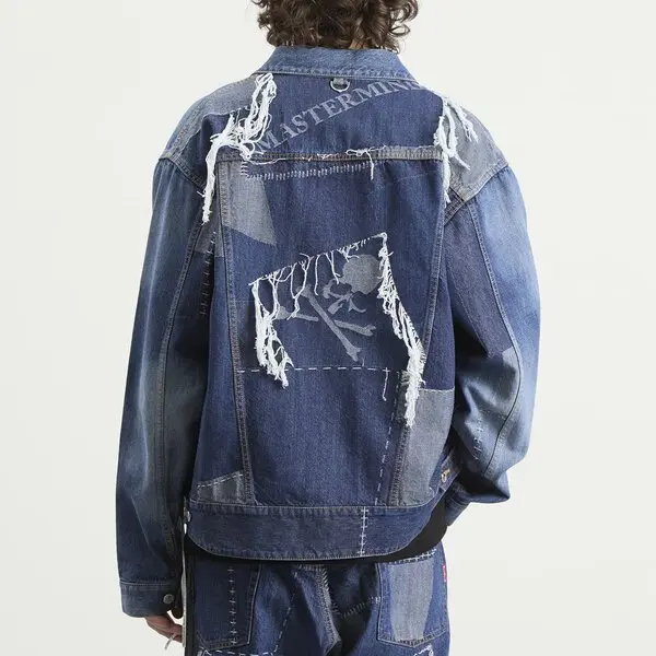 MASTERMIND WORLD Patchwork Jacquard Denim Jacket