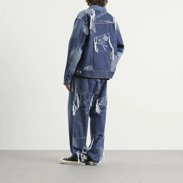 MASTERMIND WORLD Patchwork Jacquard Denim Jacket