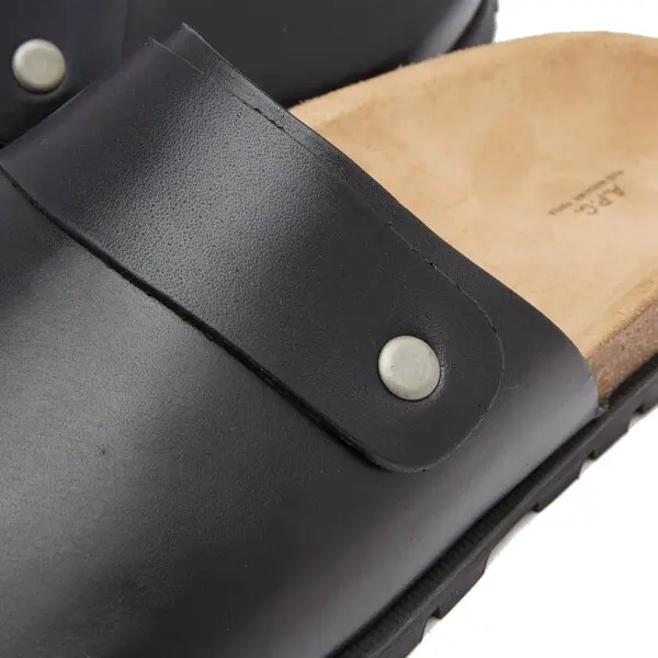 A.p.c. Danny Leather Mule - Black