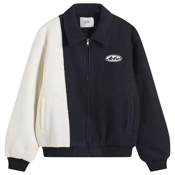 ARTE Wool Varsity Jacket - Blue/white